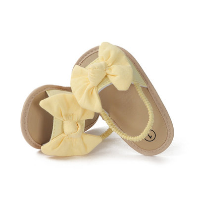 2022 Elastic Summer toddler Bowknot flat sandals Kids cute style Baby Girls Slippers new design children's shoes