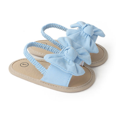 2022 Elastic Summer toddler Bowknot flat sandals Kids cute style Baby Girls Slippers new design children's shoes