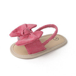 2022 Elastic Summer toddler Bowknot flat sandals Kids cute style Baby Girls Slippers new design children's shoes