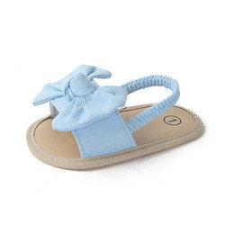 2022 Elastic Summer toddler Bowknot flat sandals Kids cute style Baby Girls Slippers new design children's shoes