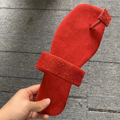 2022 new fashion trend beach shoes rhinestone summer sandals women flat non-slip slippers slides womens fashion shoes unique