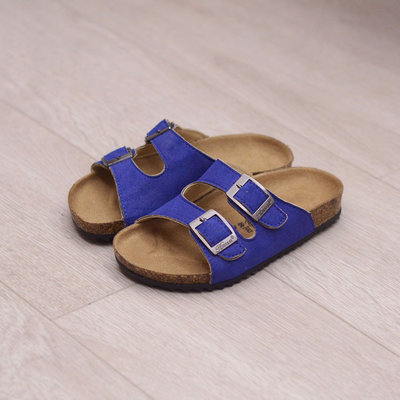 Kids Double Adjustable Strap Cork Sole  Slippers Children contracted baby girl sandals