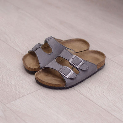 Kids Double Adjustable Strap Cork Sole  Slippers Children contracted baby girl sandals