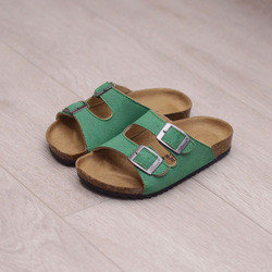 Kids Double Adjustable Strap Cork Sole  Slippers Children contracted baby girl sandals