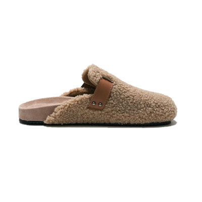 2021 Autumn New Plush Slippers Lady Flat Outer Wear Slippers Winter Comfortable Girs Fashion sherpa Slippers casual shoes woman