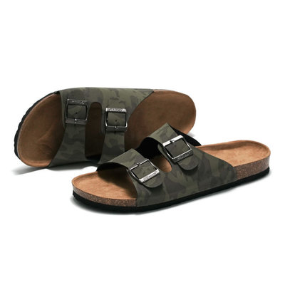 Camouflage Cork Slippers Female Beach  Anti Slip Breathable