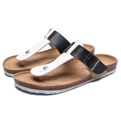men summer shoes flat slippers latest design Classic Style men Cork sandal upper