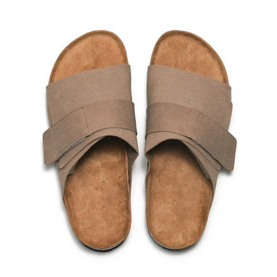 2021 ladies new fashion Adjustable buckles solid color cork bottom flat sandals and slippers women's outer wear home slippers