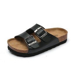 Comfortable Cork Sole Children Slipper Shoes Summer Fashionable Solid Color Unisex