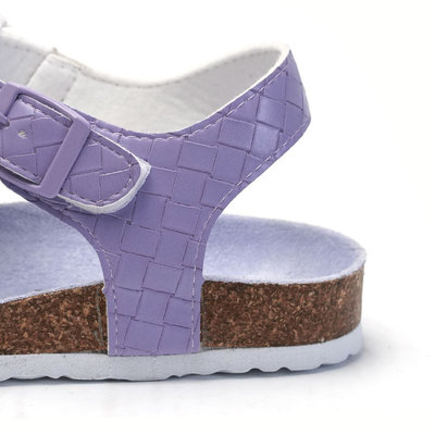 Women's flip flop flat casual cork slides slippers buckle strap flat summer cork women solid color Beach  sandals
