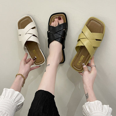 Slippers summer fashion trend 2022 new wedge womens sandals outdoor non-slip casual shoes with best price