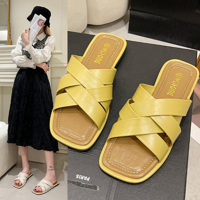 Slippers summer fashion trend 2022 new wedge womens sandals outdoor non-slip casual shoes with best price