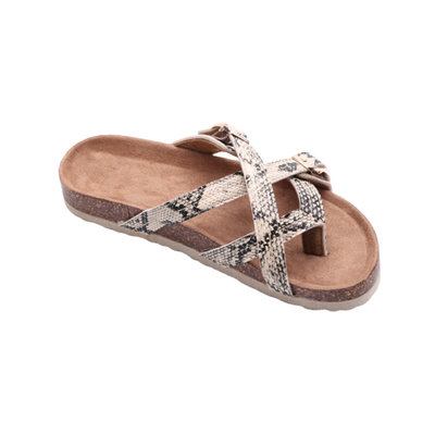 fashion design ladies Beach sandals tpr sole causal women wood slippers summer soft wood flip flops rubber slide sandals