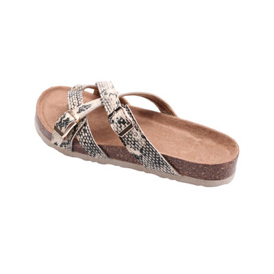 fashion design ladies Beach sandals tpr sole causal women wood slippers summer soft wood flip flops rubber slide sandals