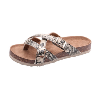 fashion design ladies Beach sandals tpr sole causal women wood slippers summer soft wood flip flops rubber slide sandals