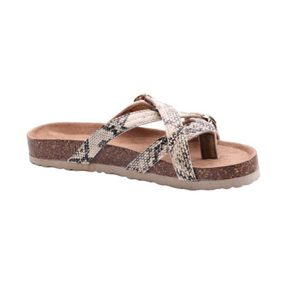 fashion design ladies Beach sandals tpr sole causal women wood slippers summer soft wood flip flops rubber slide sandals