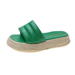Simple Style Summer Beach Shoes Cross Strap Thick Bottom Non Slip