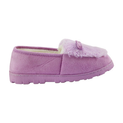 Winter women Warm Faux Fur Lined purple Suede loafers Breathable House outdoor lofer shoes