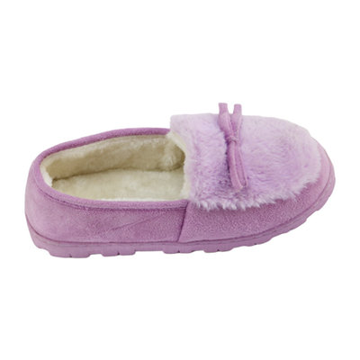 Winter women Warm Faux Fur Lined purple Suede loafers Breathable House outdoor lofer shoes