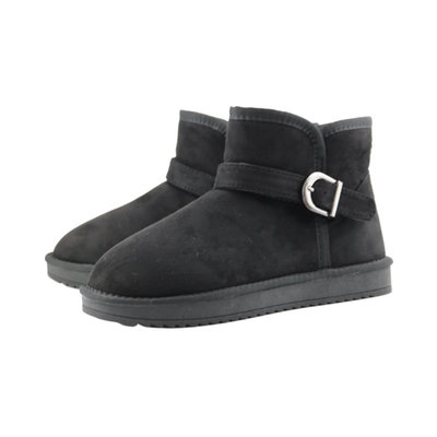 Women Classic Warm Fur Boots Fashion Flat Heels  Solid Pattern