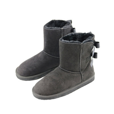 Cute Women Winter Snow Boots Faux Leather Fur Lined Comfotable