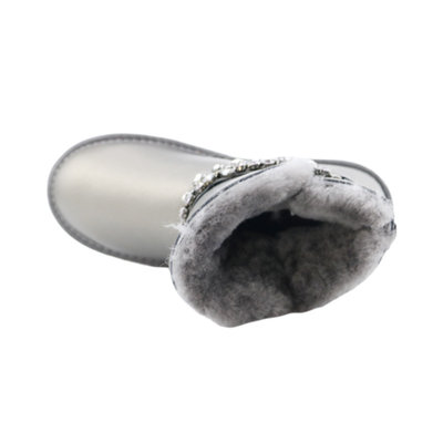 Fashionable Women Winter Snow Boots Warm Genuine Leather  Flat