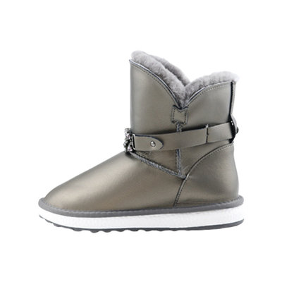 Fashionable Women Winter Snow Boots Warm Genuine Leather  Flat