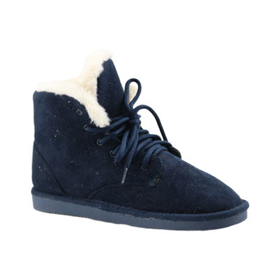 Children Flat Heel Snow Boots With Front Drawstring Winter Fluffy  Snow Boots