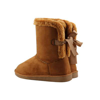 women snow boots satin bow fashion warm winter boots