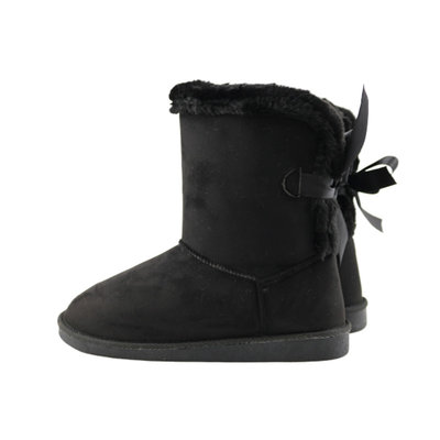 women snow boots satin bow fashion warm winter boots