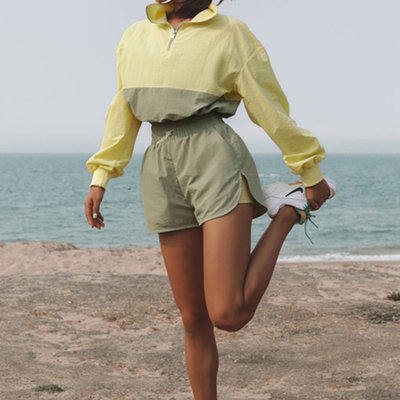 Wholesale Ladies Jogger Suit zipper Long Sleeves Pullover Women sportswear Plus Size casual shorts set Factory Hot Selling