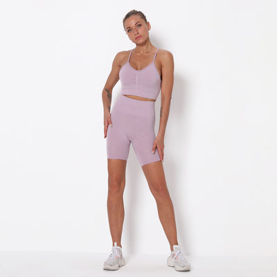 New fashion women seamless yoga leggings collocation sports bra 2-piece wholesale customization gym wear