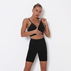 New fashion women seamless yoga leggings collocation sports bra 2-piece wholesale customization gym wear