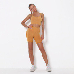 New fashion women seamless yoga leggings collocation sports bra 2-piece wholesale customization gym wear