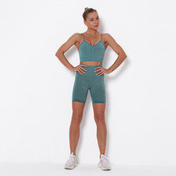 New fashion women seamless yoga leggings collocation sports bra 2-piece wholesale customization gym wear