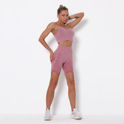 New fashion women seamless yoga leggings collocation sports bra 2-piece wholesale customization gym wear