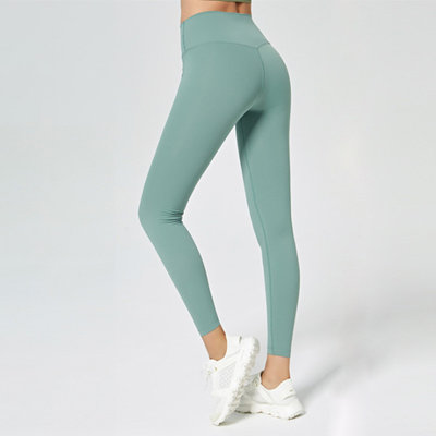 Yoga clothes fitness pants women high waist peach hips trousers running sports summer thin out wear leggings