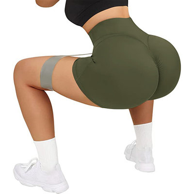 Wholesale Summer Workout Tights Cross Waist running fitness Hip Lift pants women gym shorts 2022 Yoga Leggings