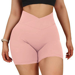 Wholesale Summer Workout Tights Cross Waist running fitness Hip Lift pants women gym shorts 2022 Yoga Leggings