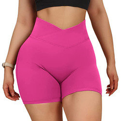 Wholesale Summer Workout Tights Cross Waist running fitness Hip Lift pants women gym shorts 2022 Yoga Leggings