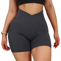 Wholesale Summer Workout Tights Cross Waist running fitness Hip Lift pants women gym shorts 2022 Yoga Leggings