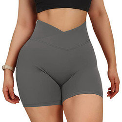 Wholesale Summer Workout Tights Cross Waist running fitness Hip Lift pants women gym shorts 2022 Yoga Leggings
