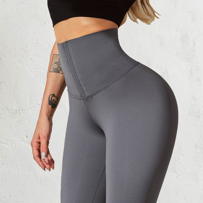 Plus Size Waist Trainer Pants fitness running sweatpants peach hip Women Stretch tight Gym Shapewear leggings