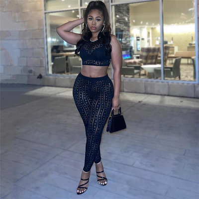 Wholesale Custom sexy Style Tight short vest Hole  Fitness two-piece Outfit  women Sport Yoga Training Wear