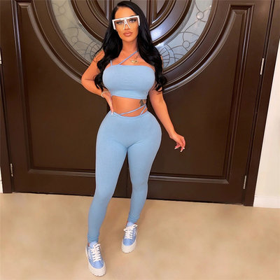 Women High Waisted 2 Piece Yoga set Seamless Sexy Workout clothes Customized logo sports bra Fitness Yoga Wear