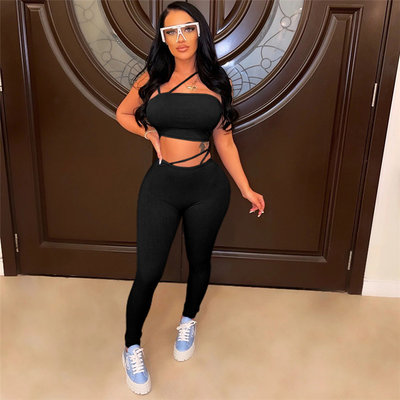 Women High Waisted 2 Piece Yoga set Seamless Sexy Workout clothes Customized logo sports bra Fitness Yoga Wear