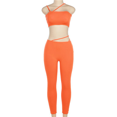 Women High Waisted 2 Piece Yoga set Seamless Sexy Workout clothes Customized logo sports bra Fitness Yoga Wear