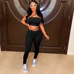Women High Waisted 2 Piece Yoga set Seamless Sexy Workout clothes Customized logo sports bra Fitness Yoga Wear