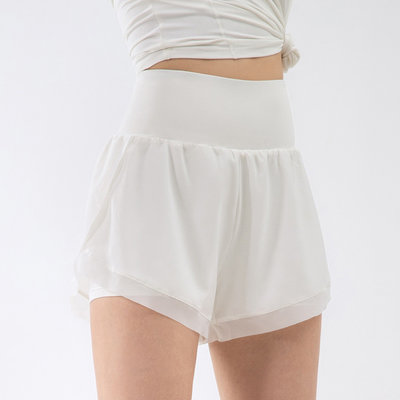 2021 summer new style ladies quick-drying anti-emptied shorts loose running fitness leisure high waist women's trousers