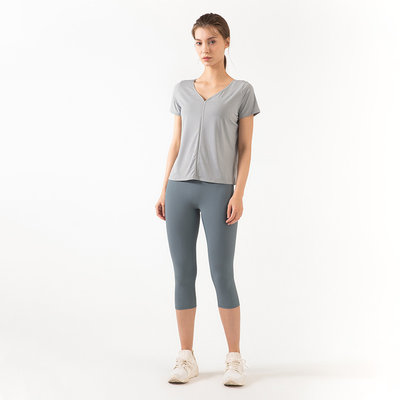2021 summer European and American style new women's two-piece yoga suit sports loose tops breathable Hip lift fitness pants